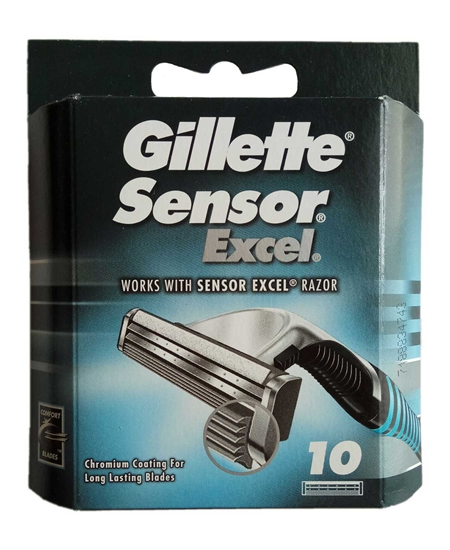 Gillette Sensor Excel Refill Blade 10 Cartridges – TheBeautybasket.in