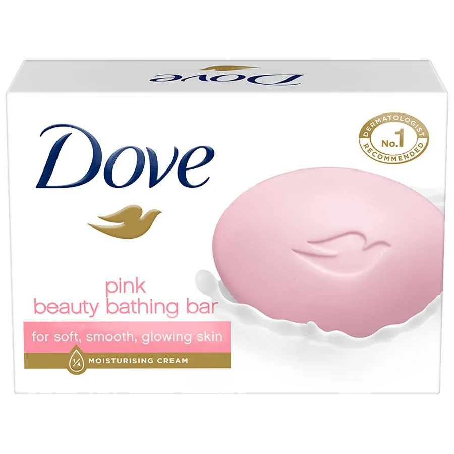 Dove Pink Rosa Beauty Bathing Bar, Has 1/4th Moisturizing Cream 100 g ...