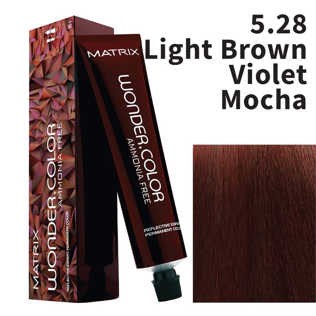 Matrix Wonder Color Ammonia Free 5.28 (Light Brown with Violet Mocha ...