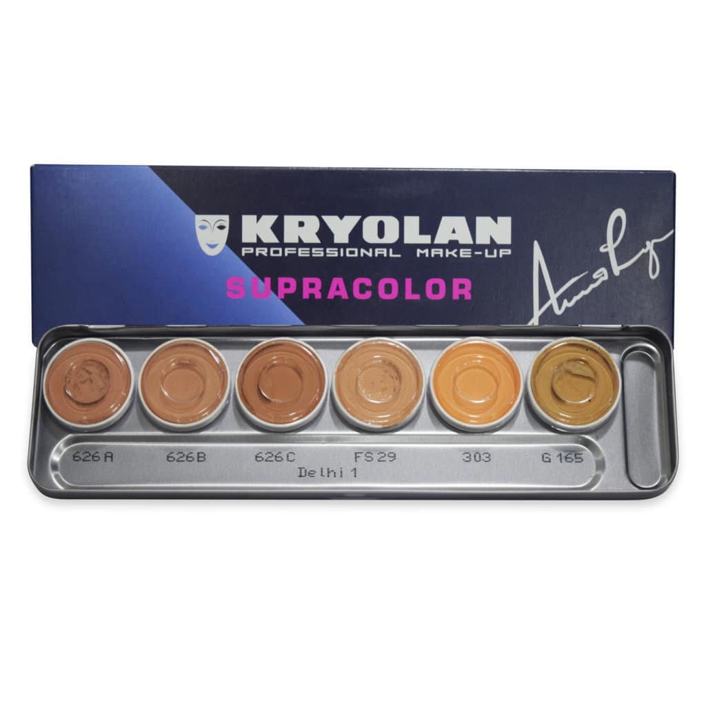 Kryolan Supracolor Make-Up Palette 6 Colors Delhi 1 – TheBeautybasket.in