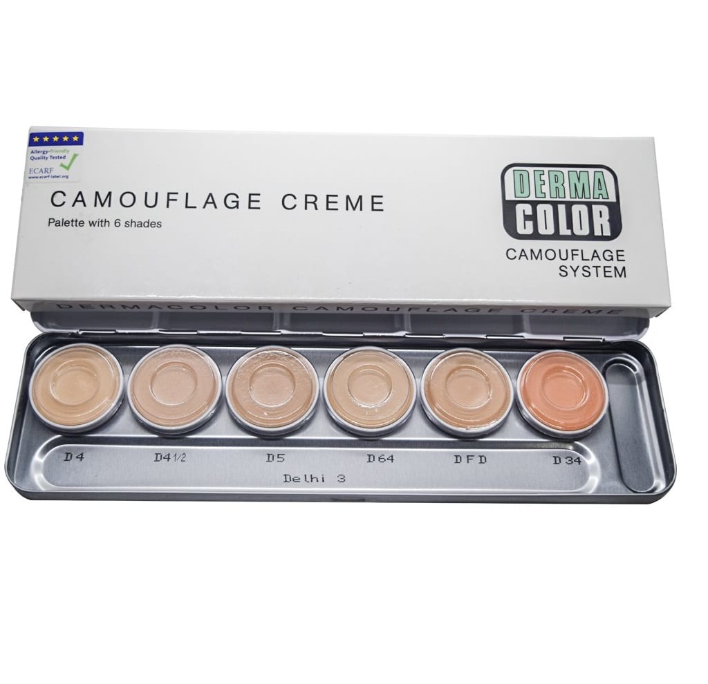 Kryolan Dermacolor Camouflage 6 Shade Palette Delhi 3 – TheBeautybasket.in