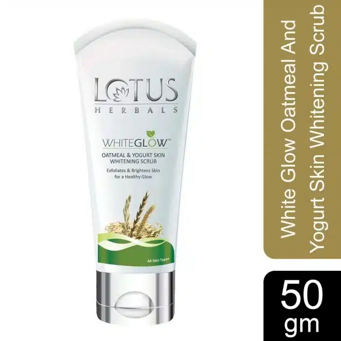 Lotus Herbals White Glow Oatmeal And Yogurt Skin Whitening Scrub 50g ...